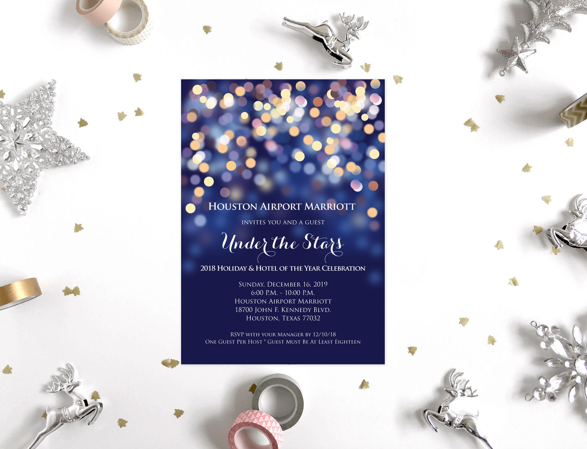 Editable Christmas Party Invitation - Northern Lights Invitation ...