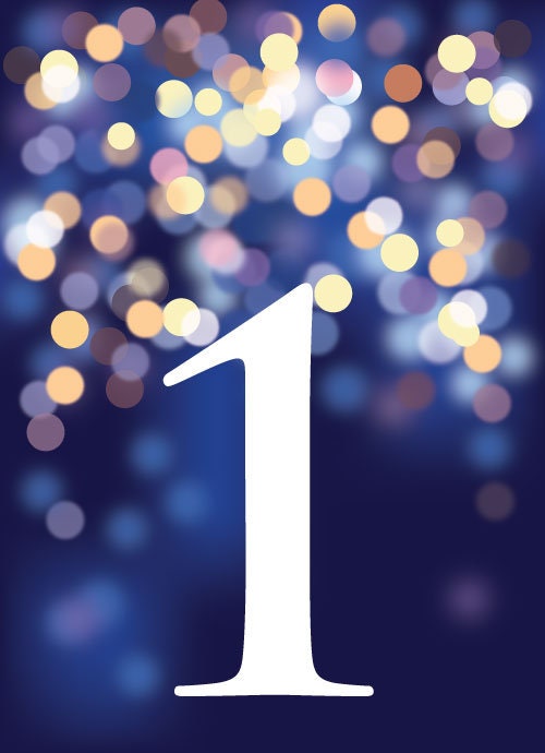 Editable Under the Stars Table Number Template - Encre Studio