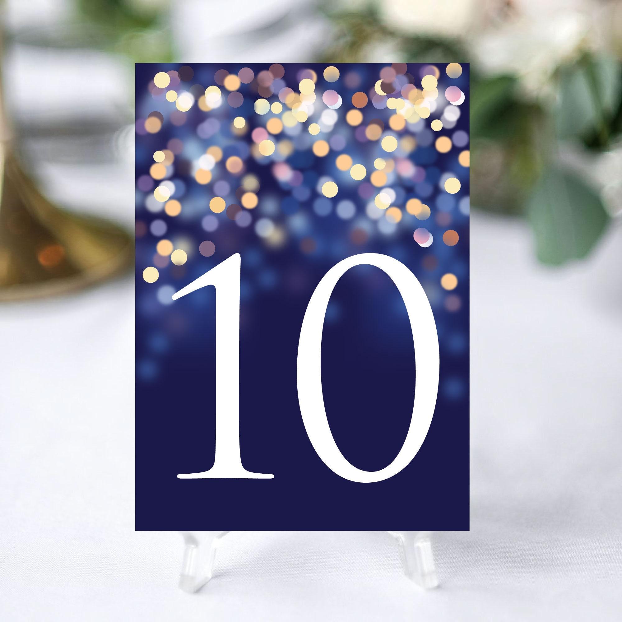 Editable Under the Stars Table Number Template - Encre Studio