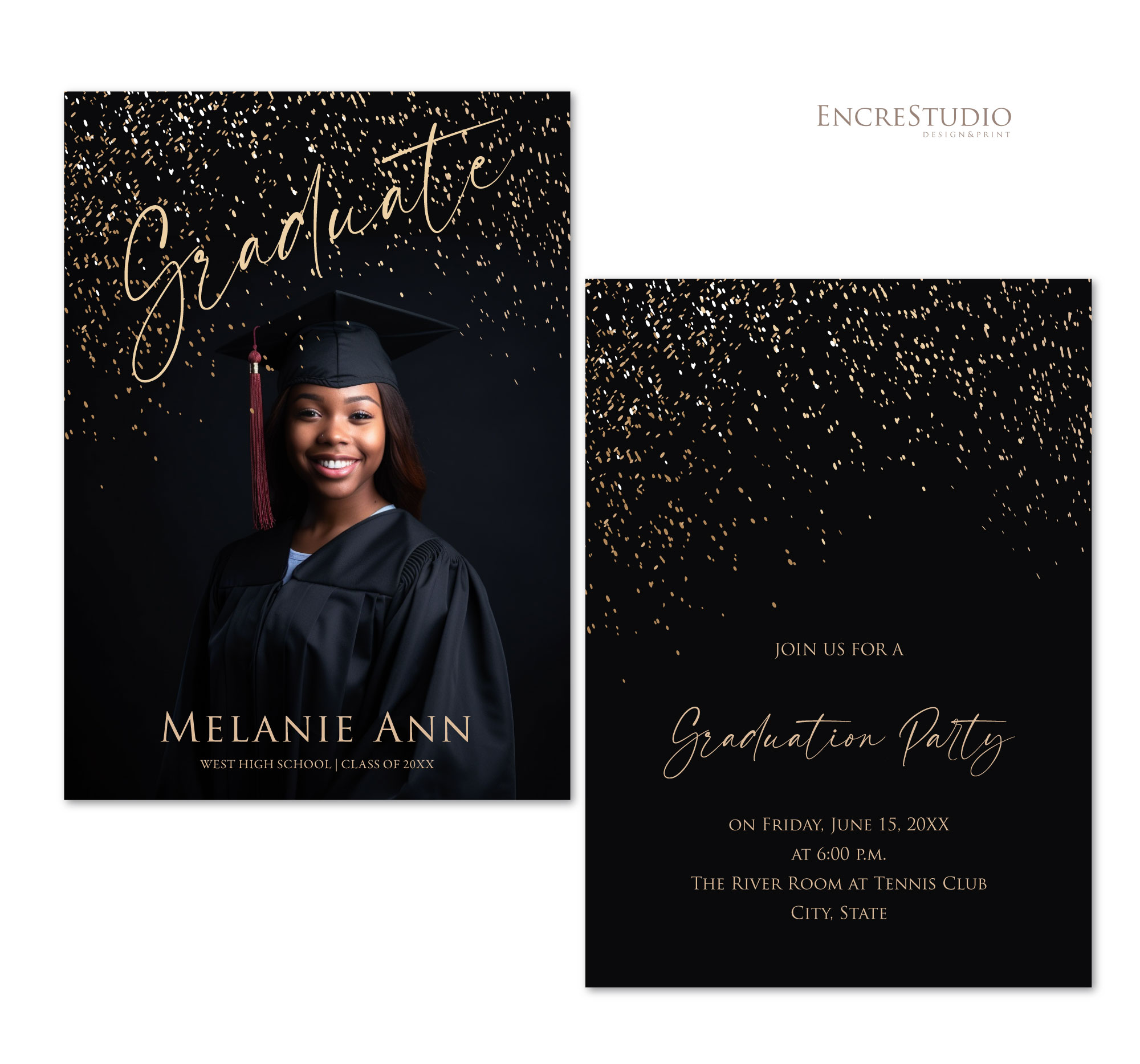 Graduation Invitation Editable Template, Graduation Announcement with ...